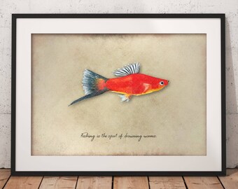 Fishing quote | Etsy