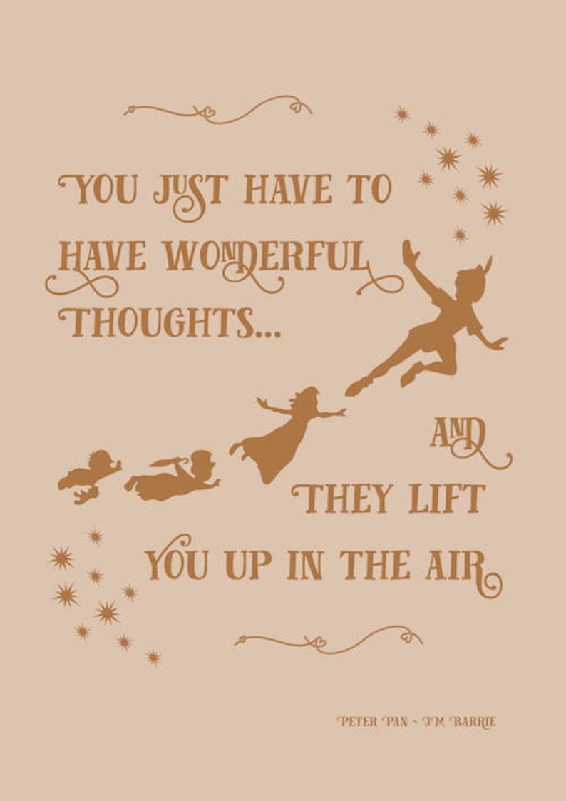 Peter Pan Print Peter Pan Quote JM Barrie Quote Print Peter - Etsy