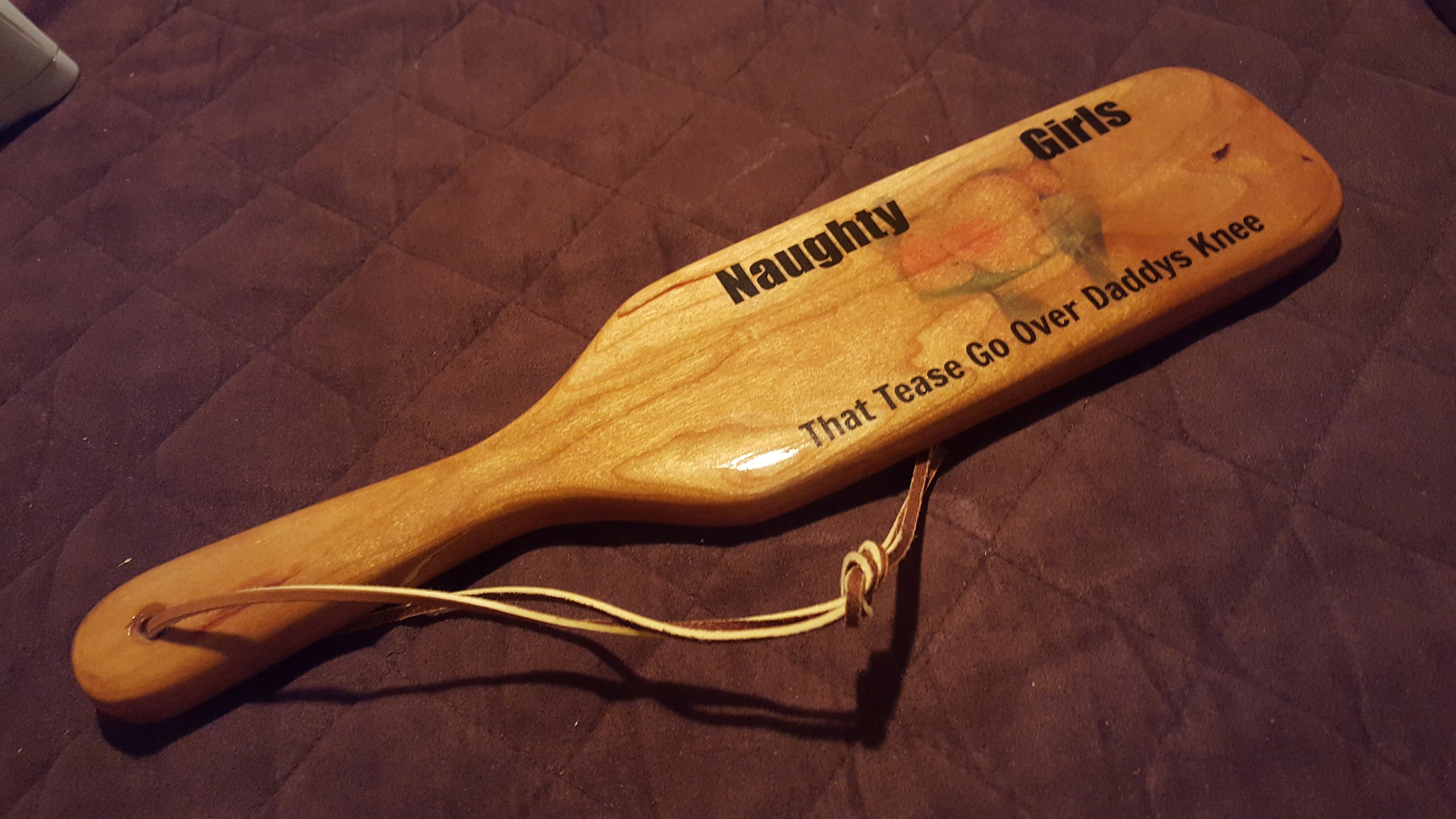 Otk Maple Wood Spanking Paddle Naughty Girl Etsy