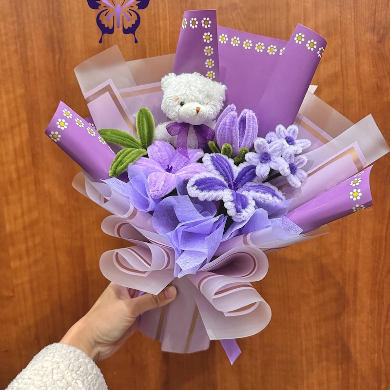 Fuzzy Wire Bouquet - Etsy