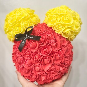 Foam Rose Mickey in a Clear Box - Etsy