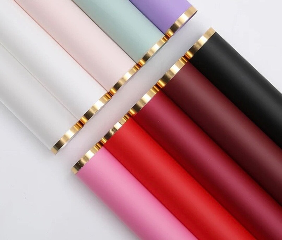 24k Gold Line Bouquet/flower Wrapping Papers - Etsy