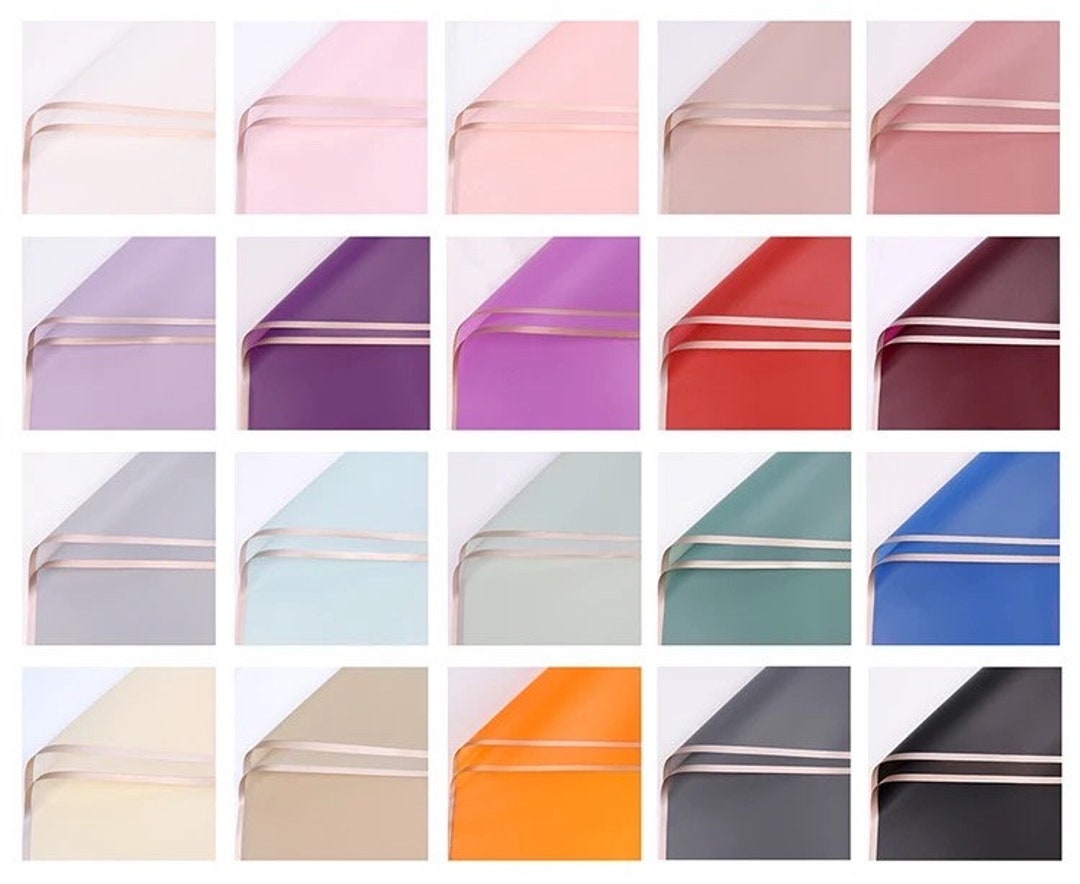 20 Sheets Popular Rose Gold Line Bouquet/flower Wrapping Paper - Etsy