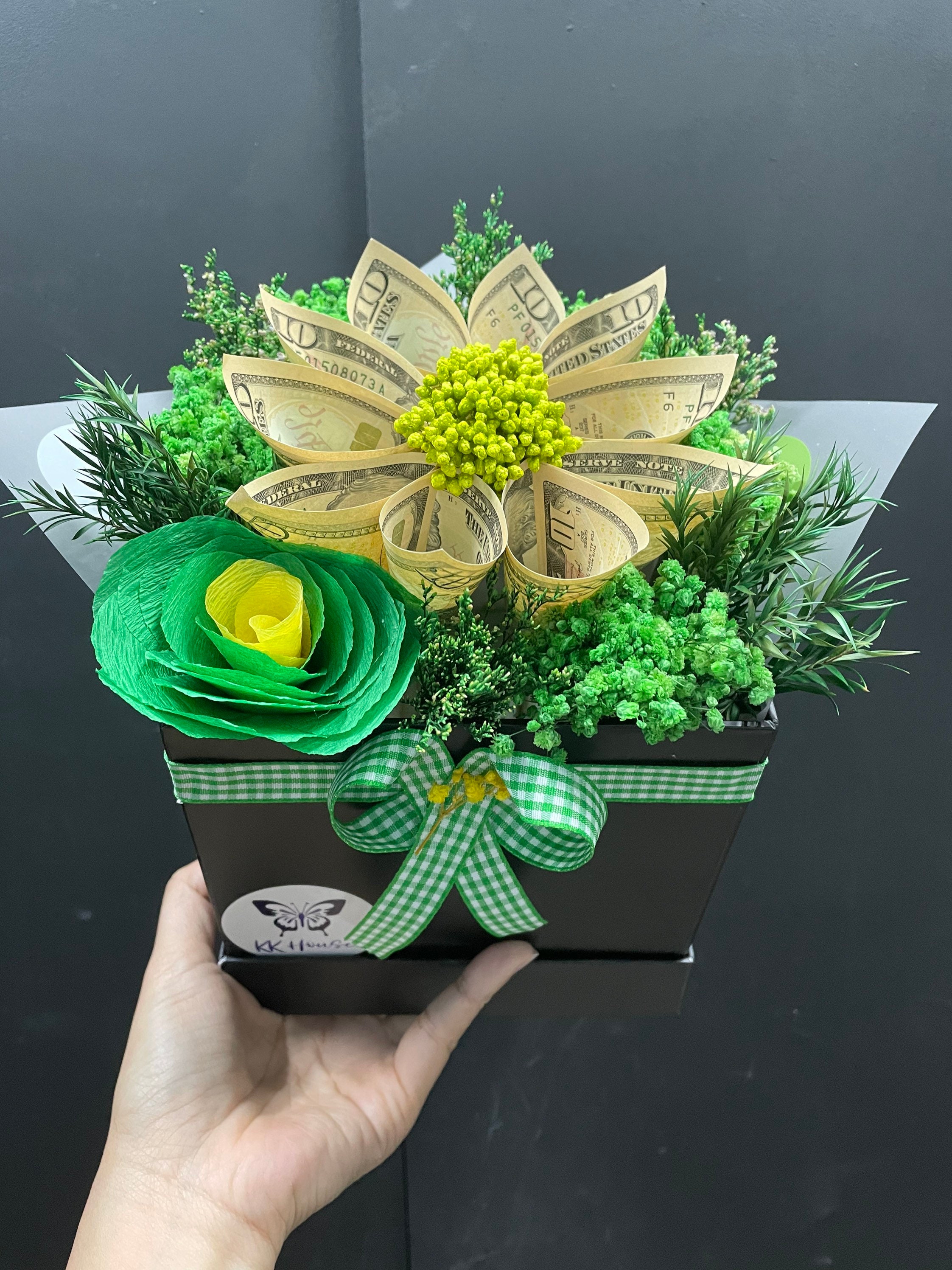 Elegant Money Flower in a Box by KK House — KK HOUSE
