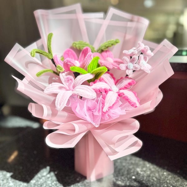 Fuzzy Wire Bouquet - Etsy