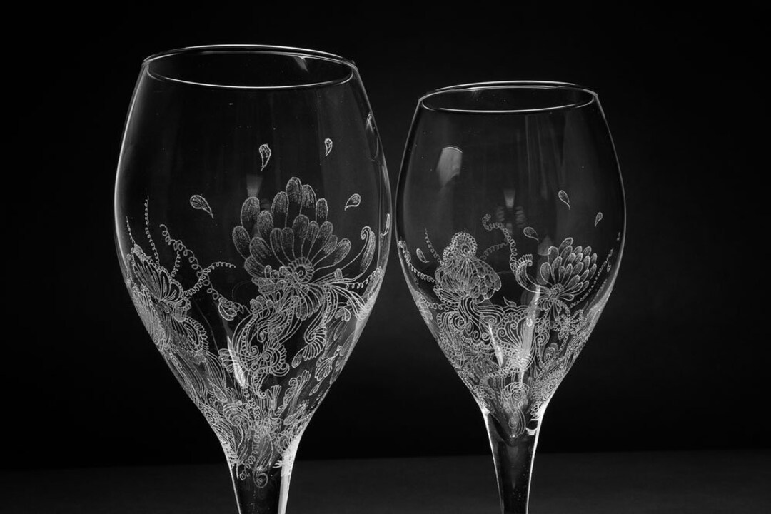 Hand Engraved Glass, Wine Glass, Personalized Gift, Engraved, Home ...