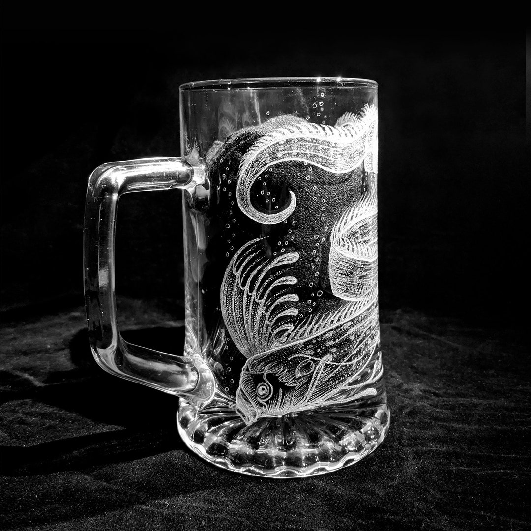 Custom Beer Glass, Hand Engraved Glass, Beer Mug, Beer Glass ...