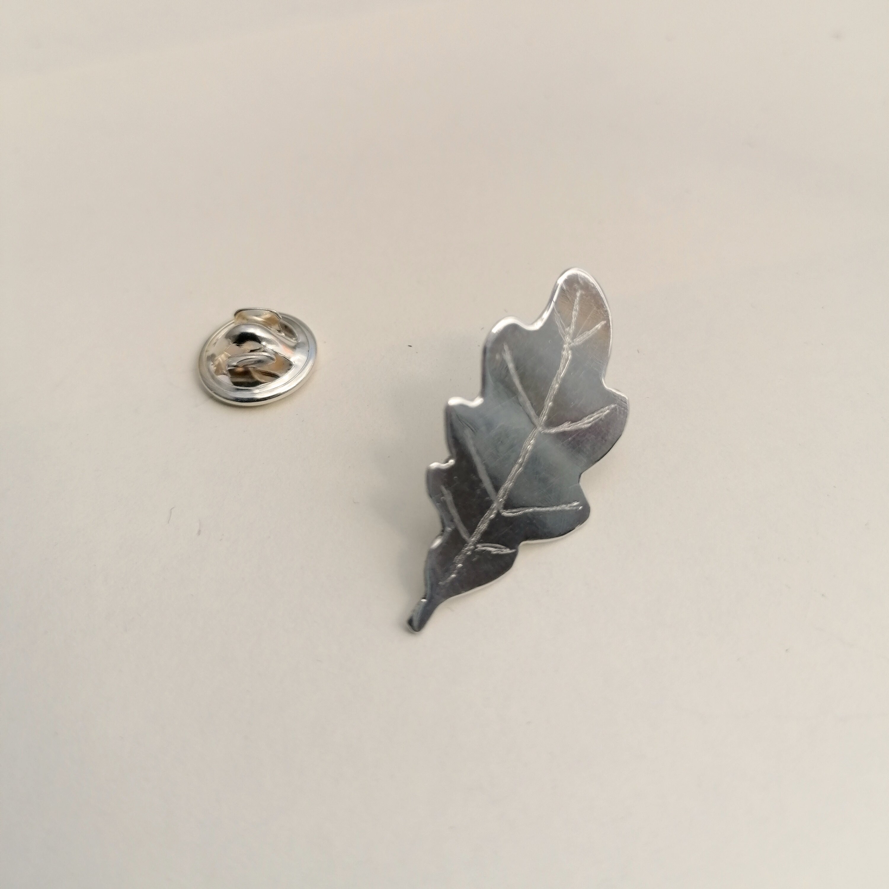 Oak Leaf lapel pin Sterling Silver lapel pin Silver Leaf | Etsy