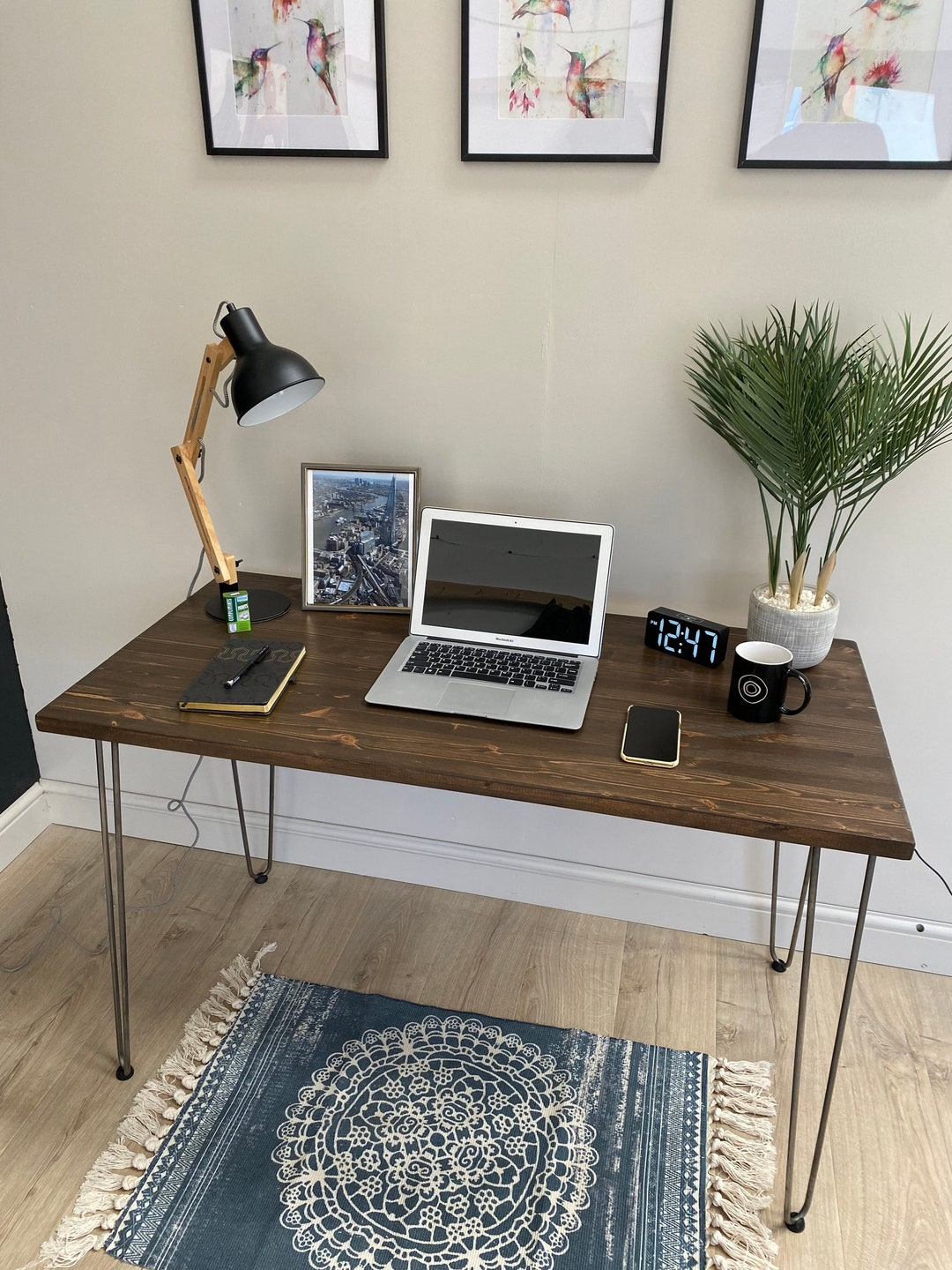 Solid Wood Desk KRUD B6 Desk Scandinavian Style Scandi Desk Writing Desk Wood Desk V2 Etsy Sweden