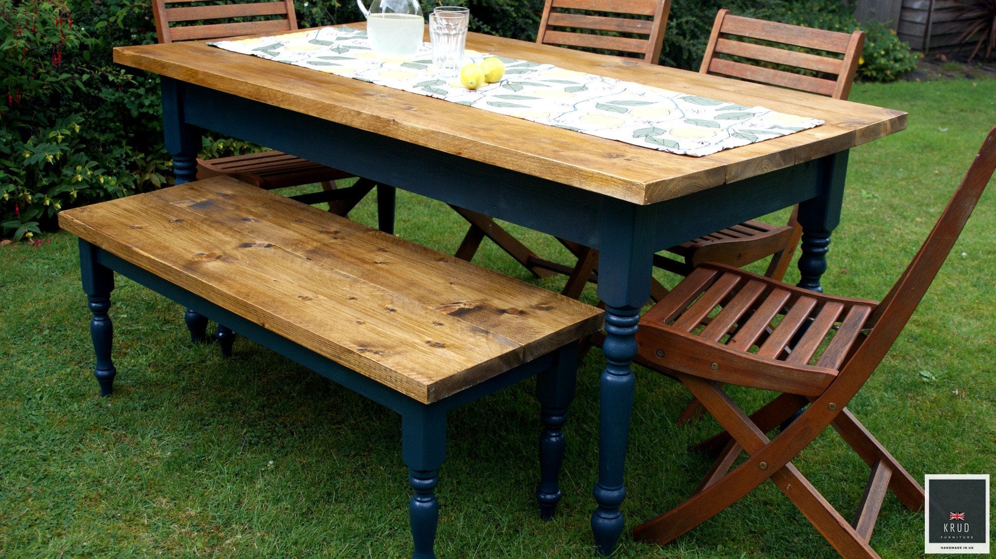 Garden Table Farmhouse Table Rustic Table KRUD T1 Table - Etsy UK