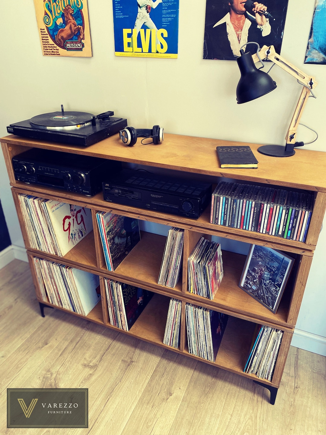 Plywood Record Player Stand: Scandi Vinyl Record Storage - Etsy