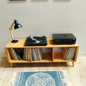 Small Record Player Table | Vinyl Record Storage | Turntable Stand ...