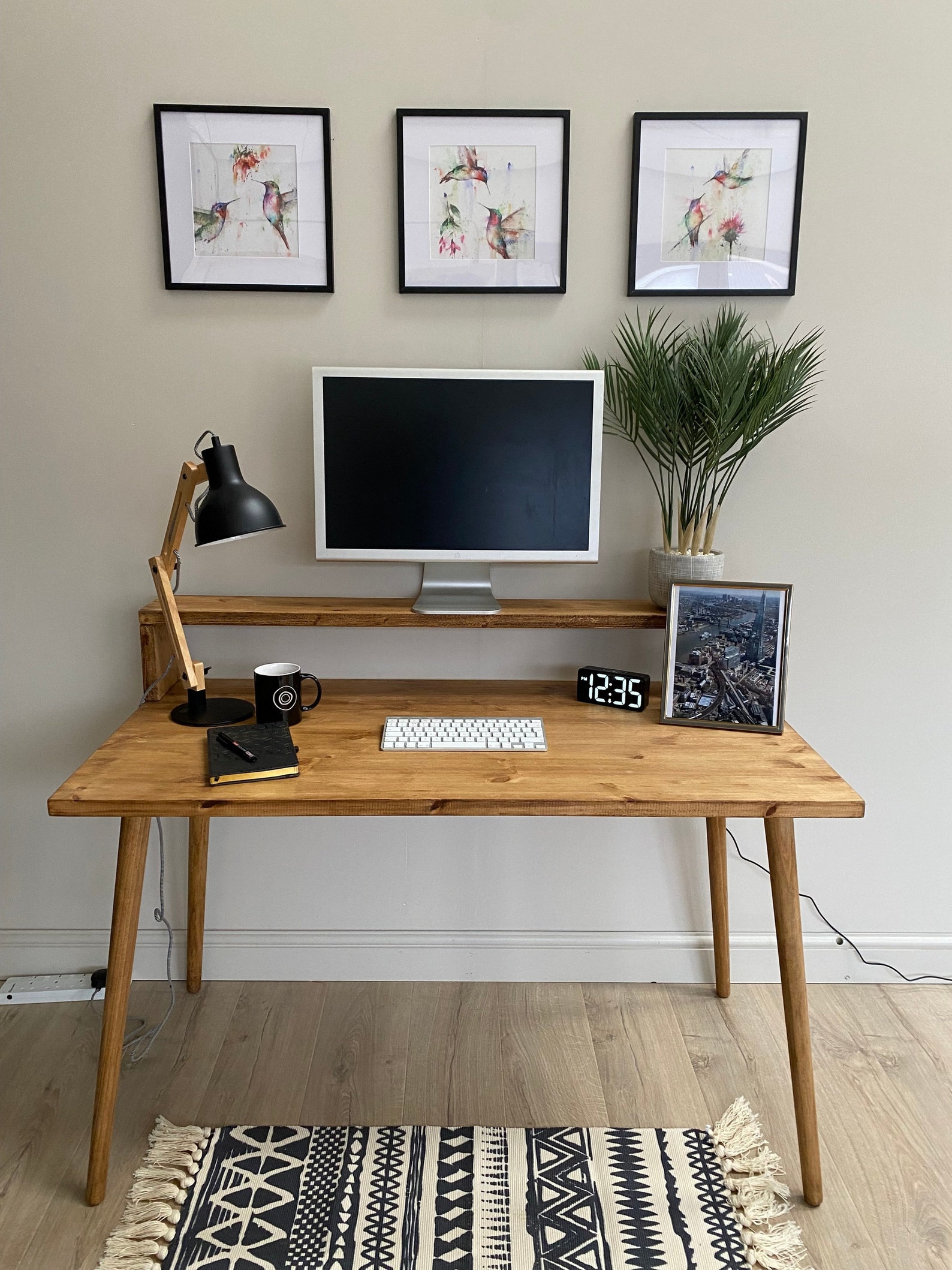 Solid Wood Desk KRUD B2 Desk Scandinavian Style Scandi - Etsy