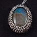 Chainmaille Pendant Necklace Wrapped Labradorite Cabochon Natural ...
