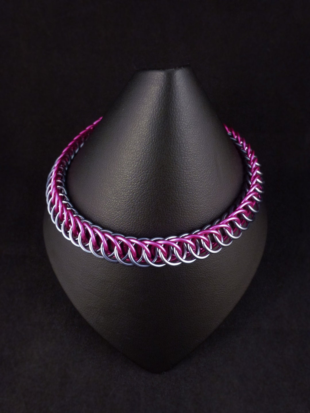 Chainmail Bracelet, Hp4in1, Pink and Grey, Chainmaille Jewelry - Etsy