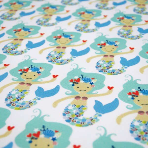 Mermaid Cotton Fabric - Etsy UK