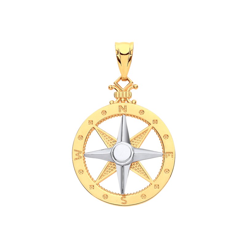 Compass Rose Pendant - Etsy