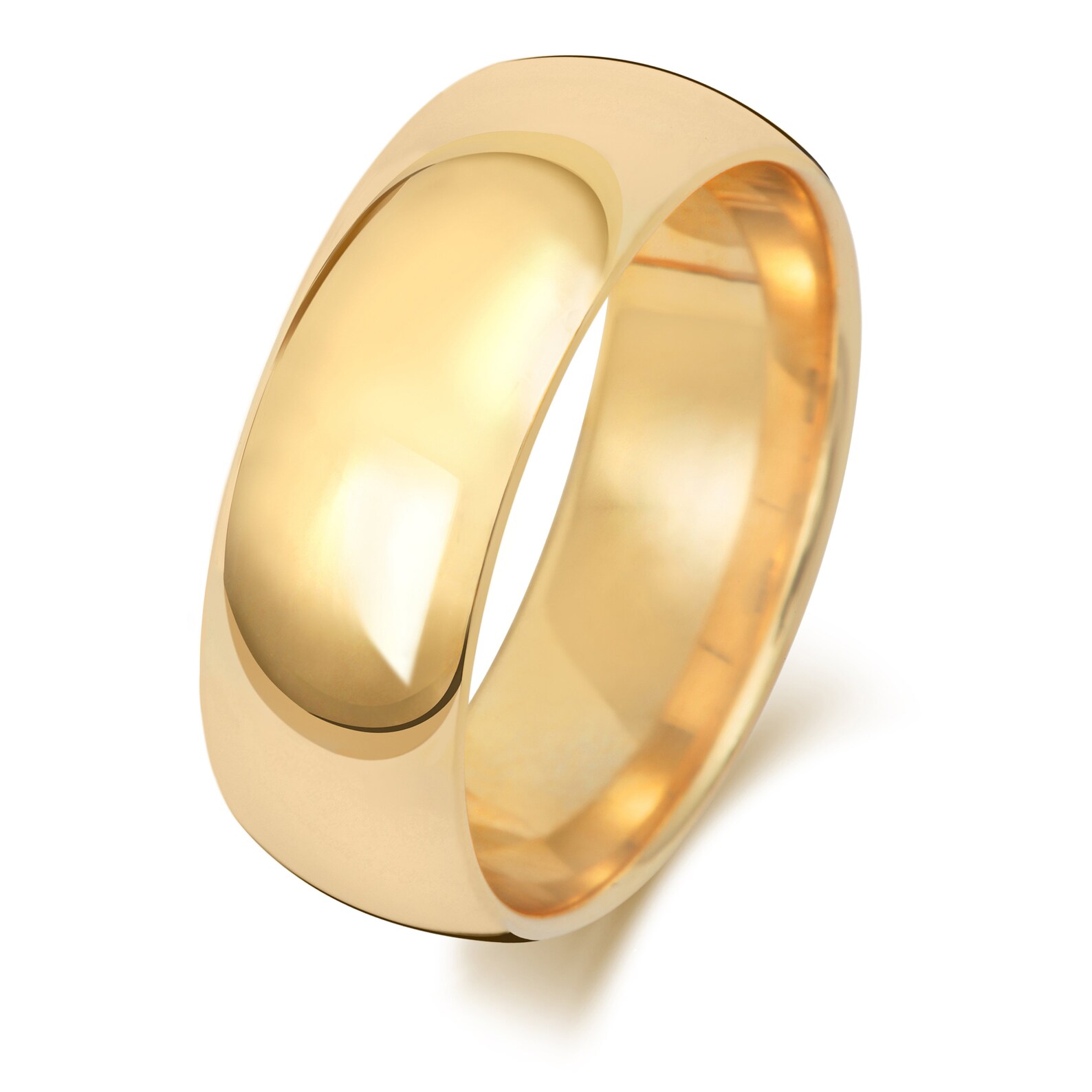 9ct Yellow Gold Plain Court Shape Wedding Ring UK Hallmarked Widths 2mm ...