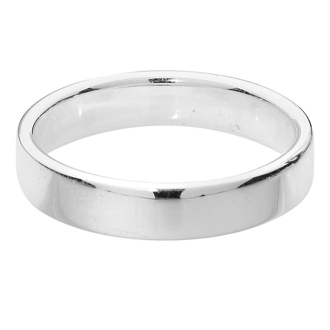 Plain Modern Soft Court Wedding Ring Widths 4mm-8mm 925 Sterling Silver ...