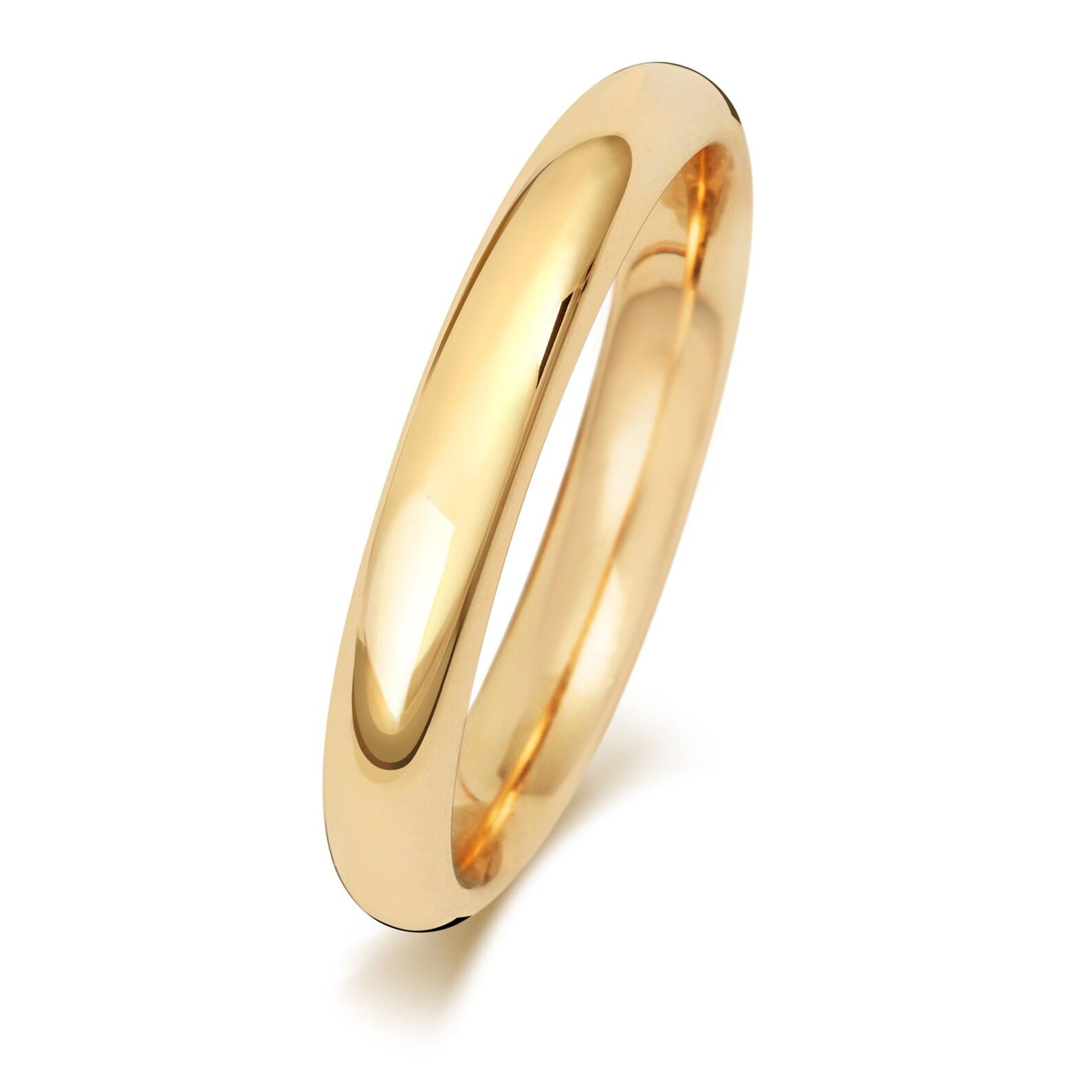 9ct Yellow Gold Plain Court Shape Wedding Ring UK Hallmarked Widths 2mm ...