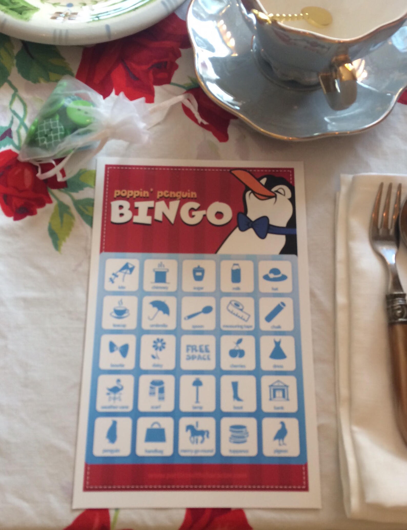 Mary Poppins Party Game | Poppin Penguin Bingo Digital File - Etsy