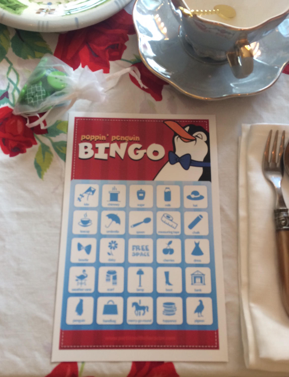 Mary Poppins Party Game | Poppin Penguin Bingo Digital File - Etsy