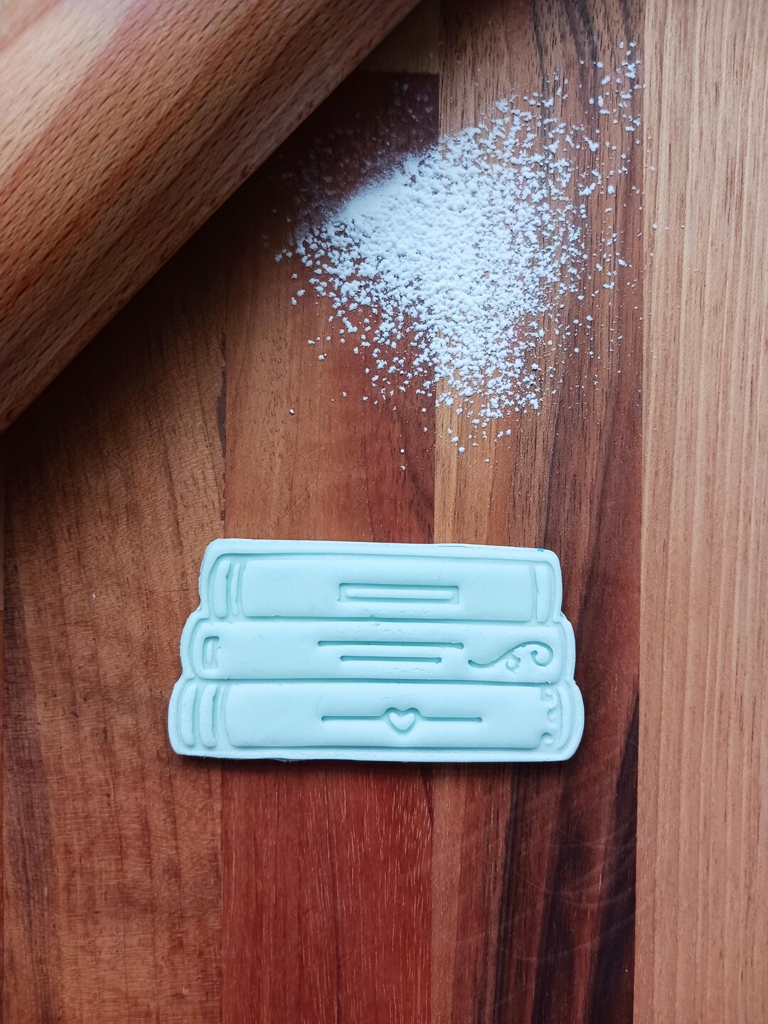Stack of Books Cookie Cutter Embossing Stamp Biscuit Pastry Fondant ...