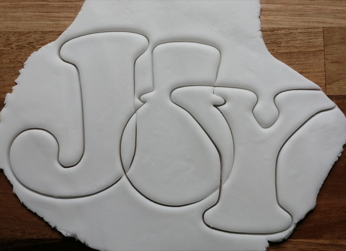 JOY Christmas Cookie Cutter Biscuit Pastry Fondant Stencil | Etsy