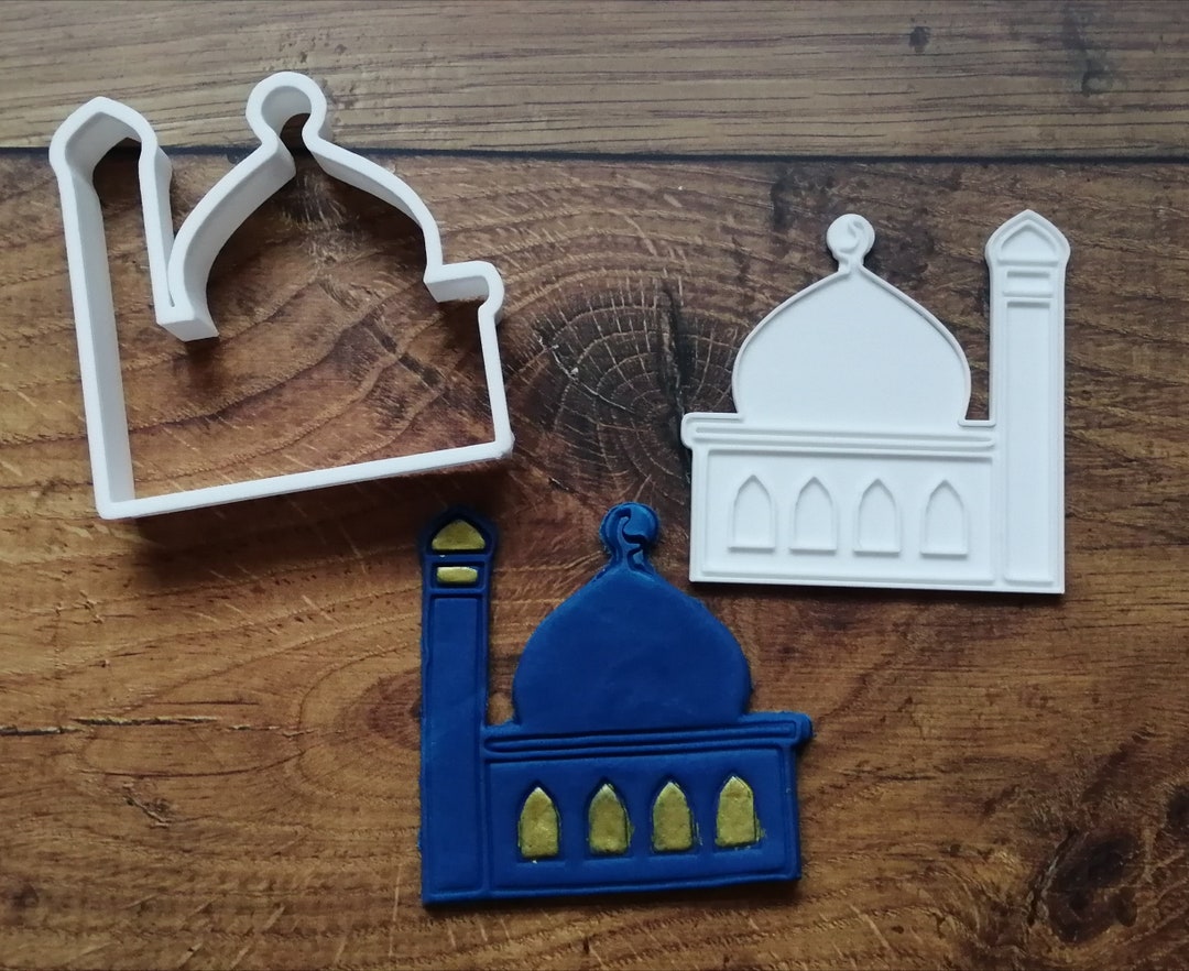 Mosque Eid Cookie Cutter & Embossing Stamp, EID Celebration Fondant ...