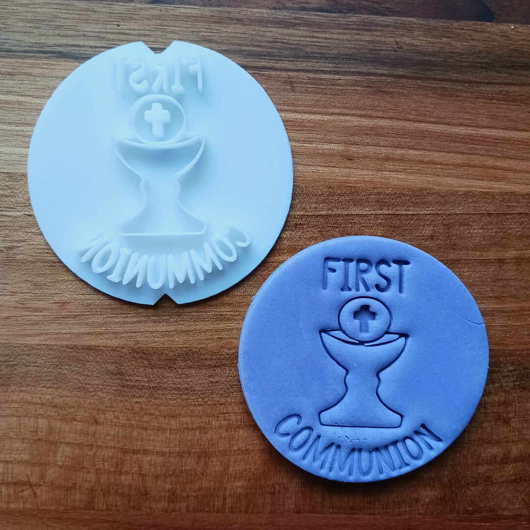 First Communion Chalice Embossing Fondant, Cookie Embosser, Cookie ...
