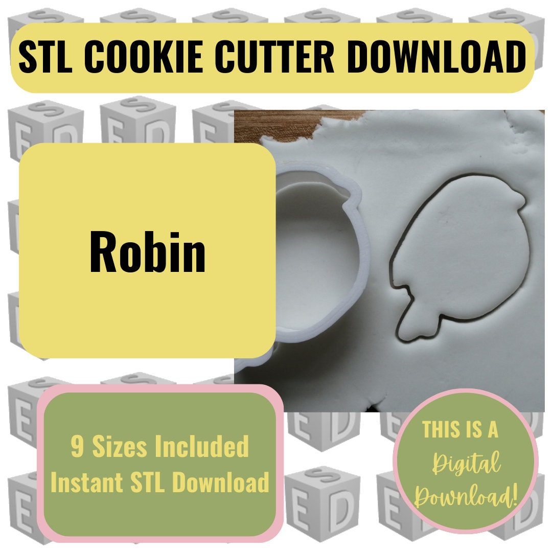 Robin Bird Cookie Cutter STL File: 9 Sizes (digital Download) - Etsy