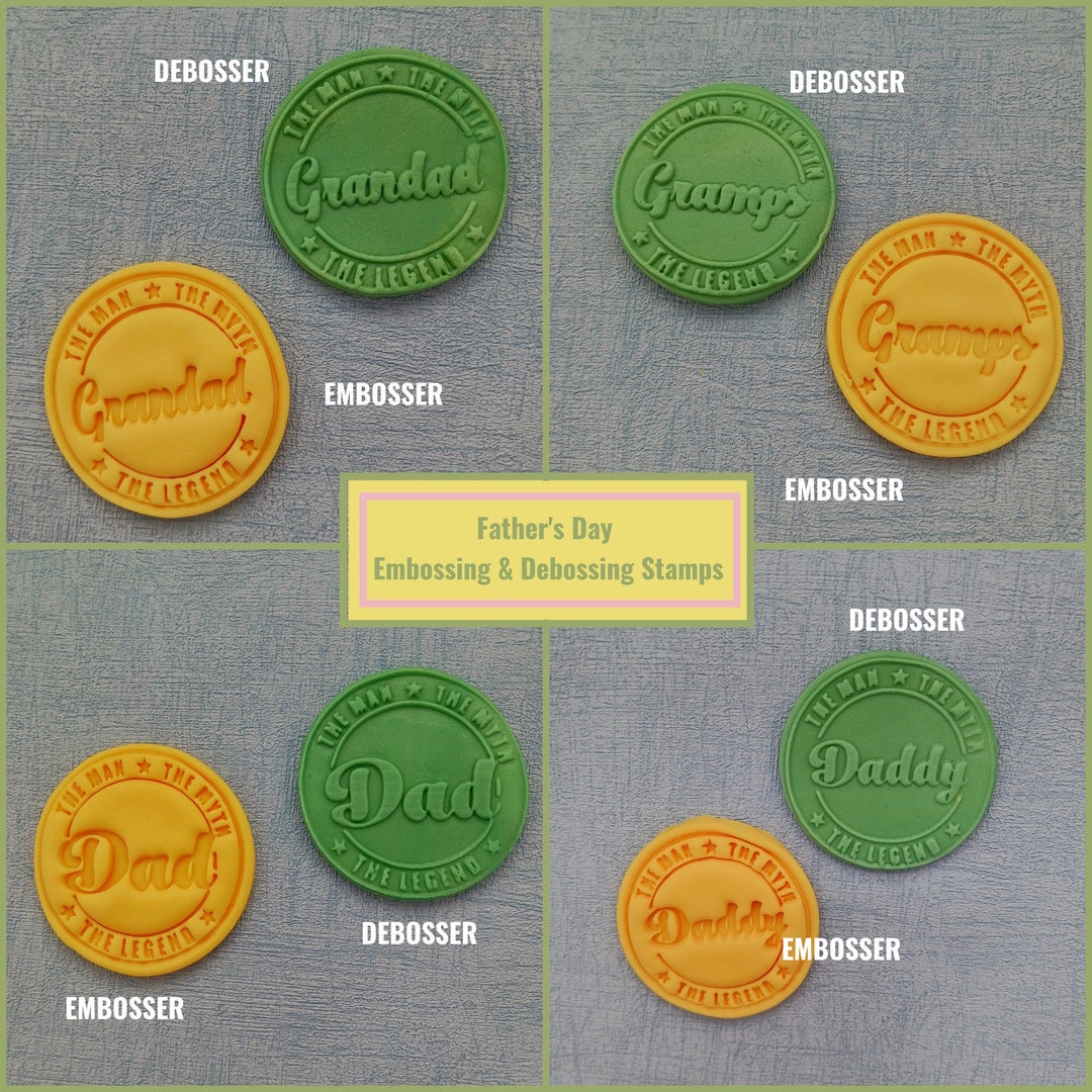 Dad Legend Stamp Debossing Pop Out Fondant Stencil Dad, Father's Day ...