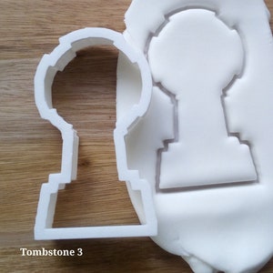 Tombstone Halloween Cookie Cutter Biscuit Dough Pastry Fondant Stencil ...