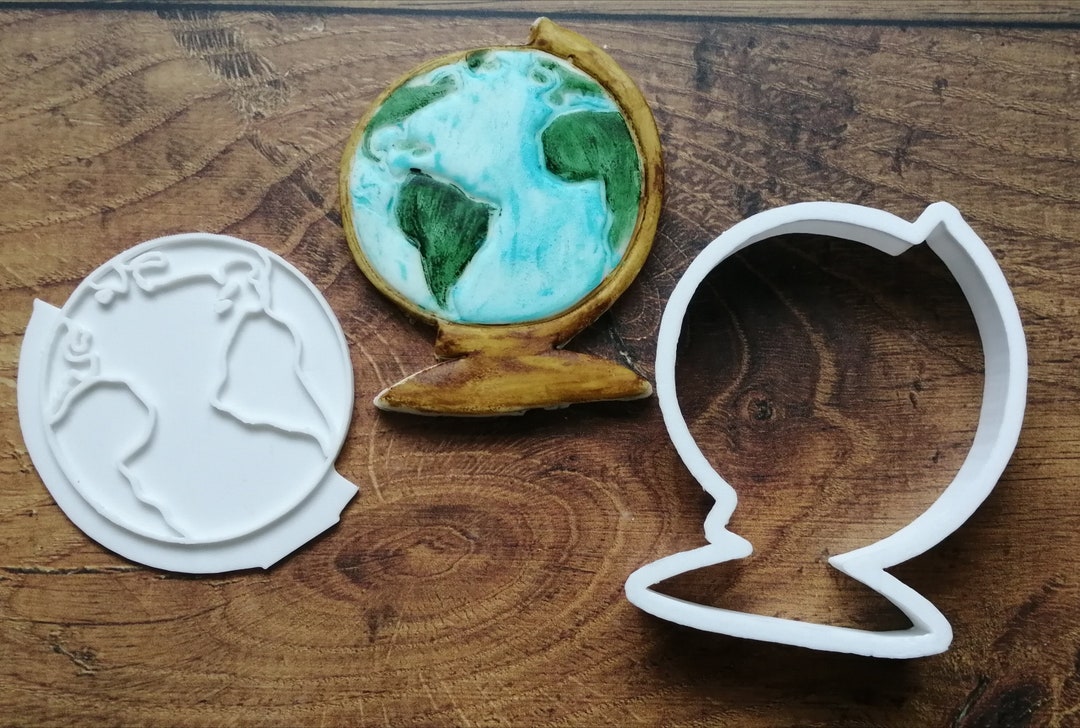 Globe World Cookie Cutter Biscuit Pastry Fondant Dough Teacher Gift ...