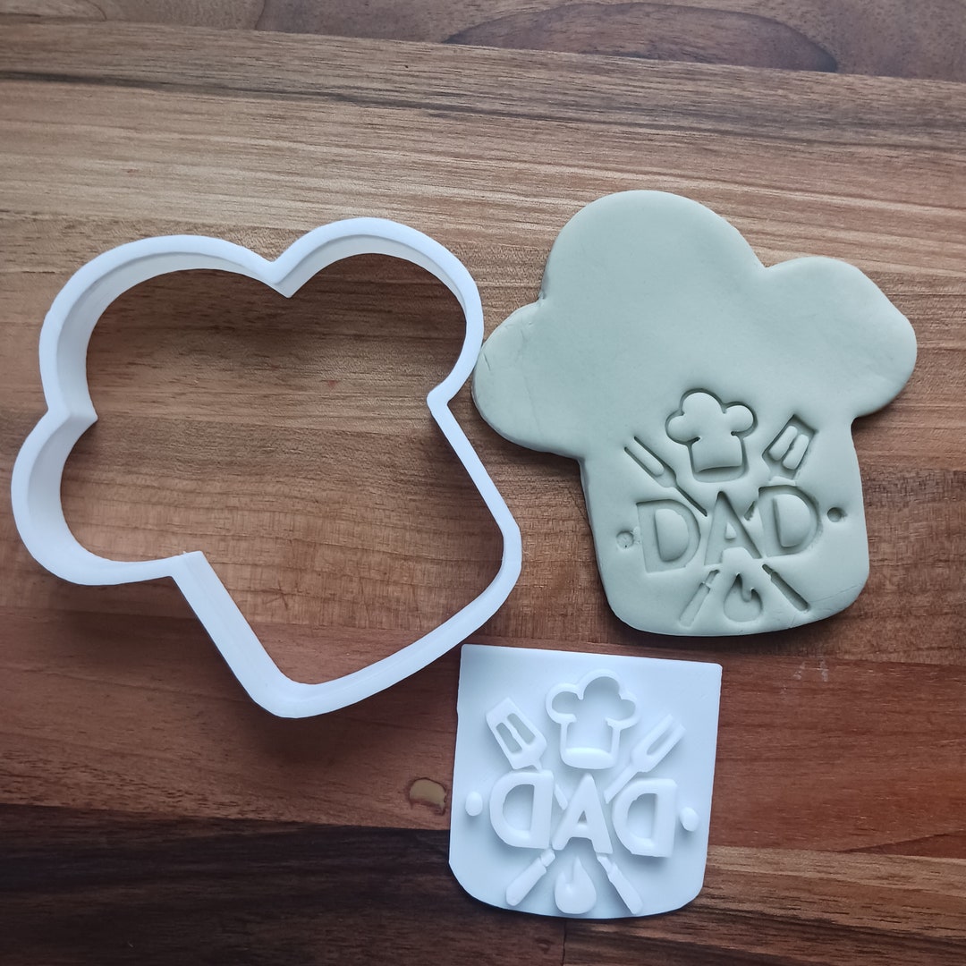 Chef Hat BBQ Cookie Cutter & Embossing Stamp, Father's Day Fondant ...