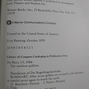 The Rainbow Goblins // 1978 Hardback // Ulde Rico // Children's Picture ...