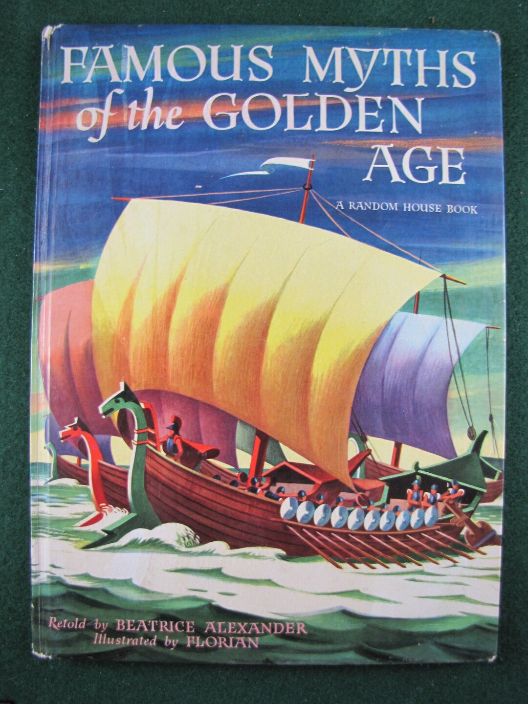 Famous Myths of the Golden Age // 1947 Hardback // Picure Book, Greek ...