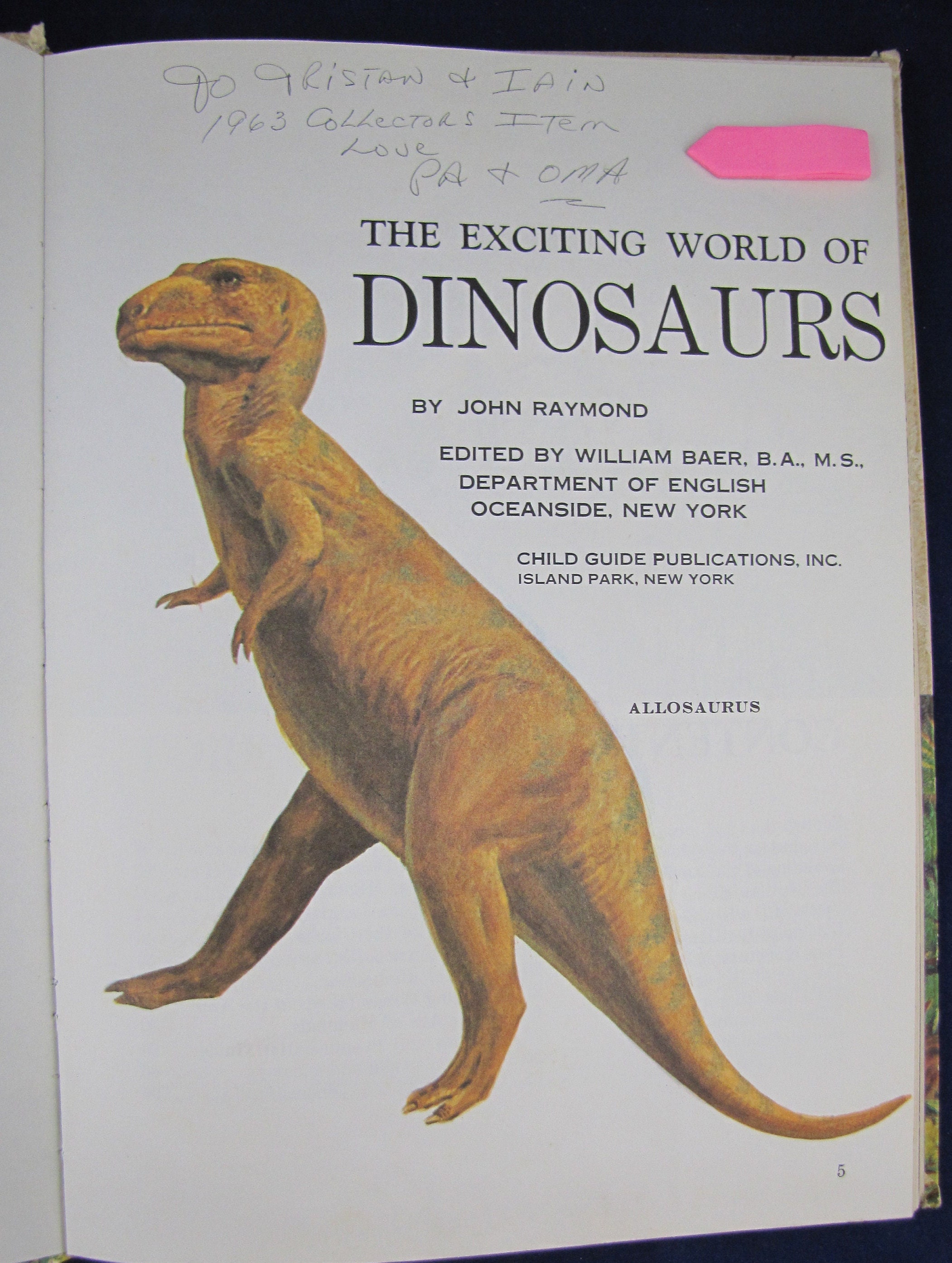 The Exciting World of Dinosaurs // 1963 Hardback // John - Etsy