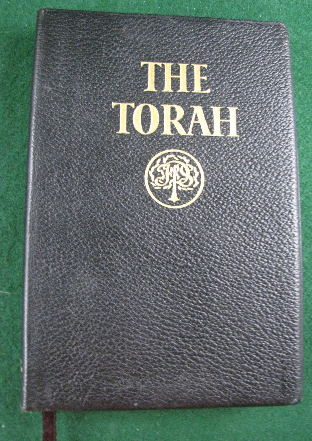 The Torah // 1962 Leather Softback // Gold Title and End Papers, the ...