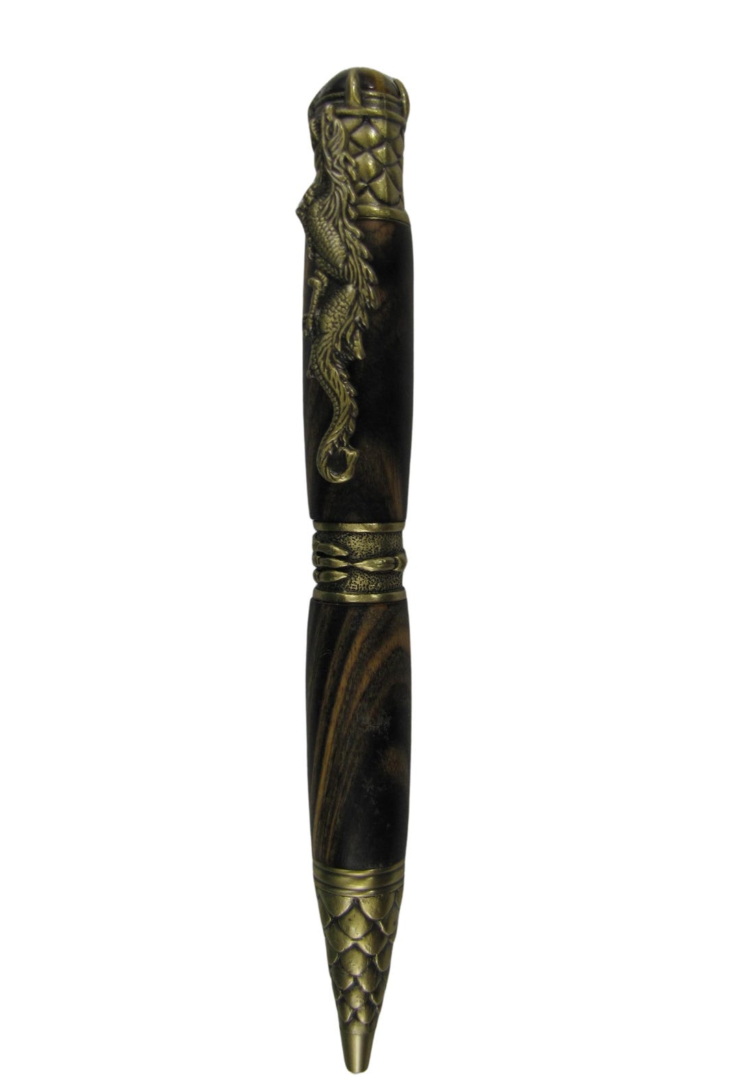 Dragon Pen | Stabilized Spalted Tamarind With Antique Brass // Twist ...