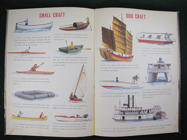 Big Book of Real Boats and Ships, 1951 Hardback Children's Book ...
