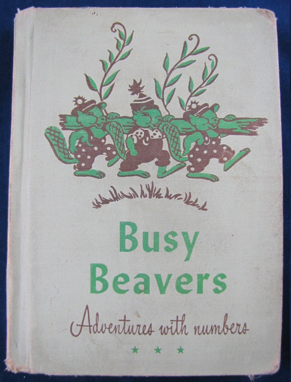 Busy Beavers adventures With Numbers // 1953 Hardback // | Etsy