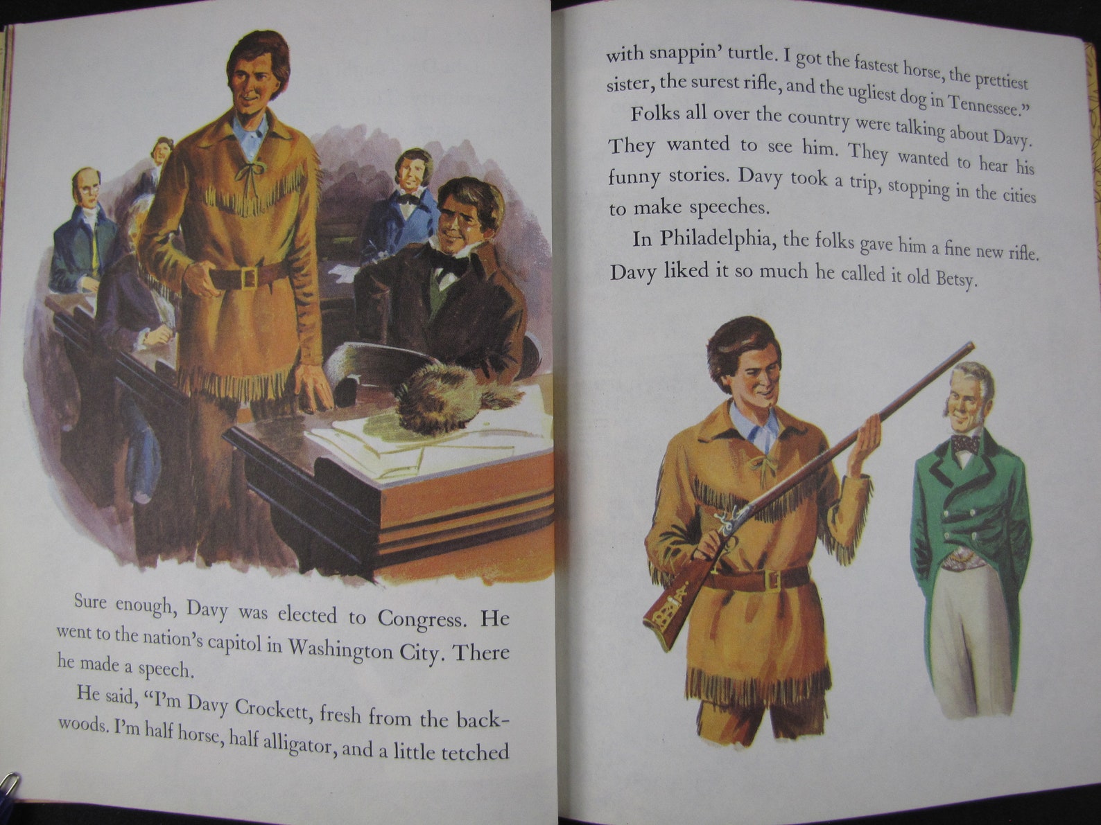 Davy Crockett: King of the Wild Frontier // 1955 Golden Book | Etsy