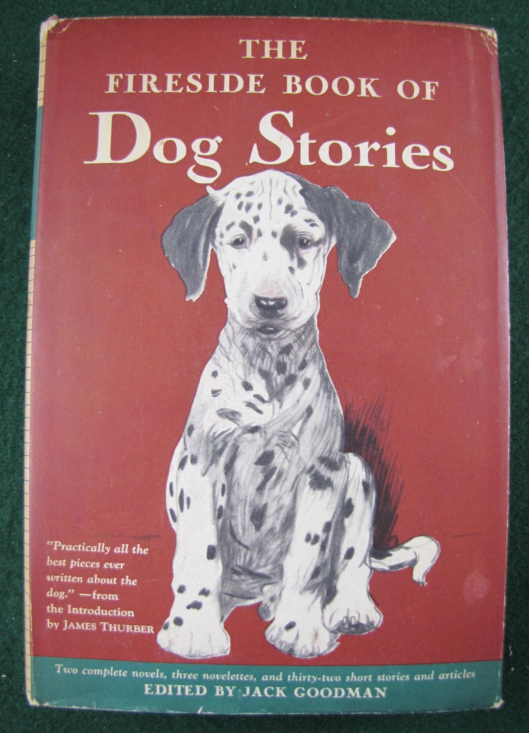The Fireside Book of Dog Stories // 1943 Hardback W Dust Jacket, 1st Ed ...