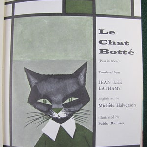 Le Chat Botte // 1961 Hardback W Jacket // French Version of Puss in ...