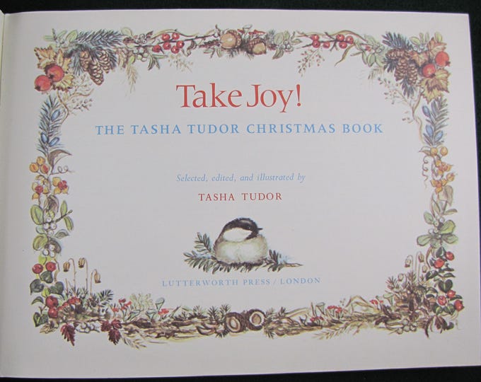 Take Joy! the Tasha Tudor Christmas Book // 1966 Hardback // Collection ...