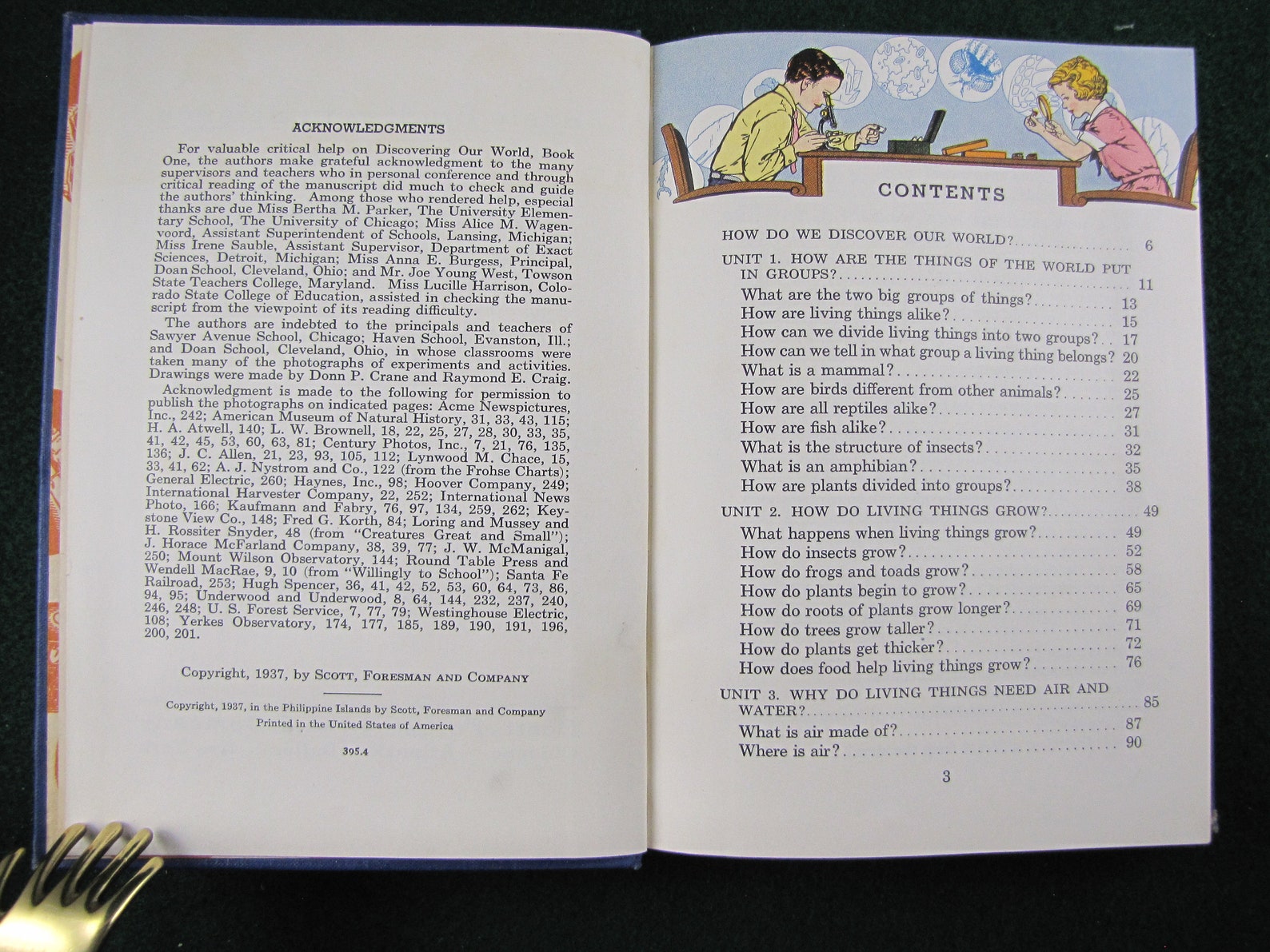 Discovering Our World, Science Textbook, Middle Grades, 1937 Hardback ...