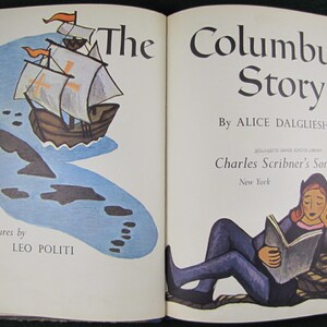 The Columbus Story // 1955 Hardback // Children's Picture Book ...