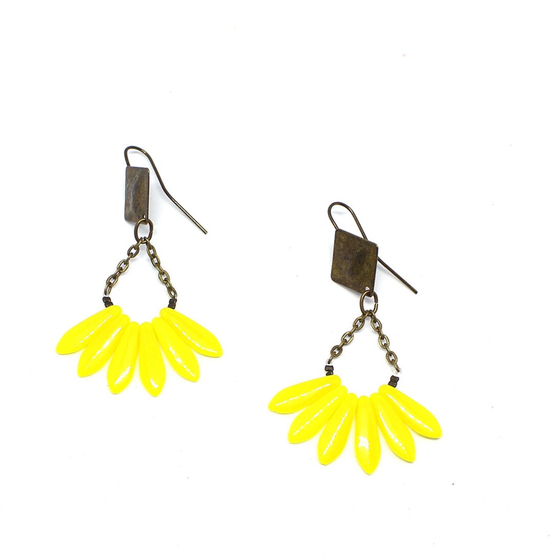 Earrings, APACHE, Glass Jewel, Ethnic Jewel, Simple Chic Jewel, Simple ...