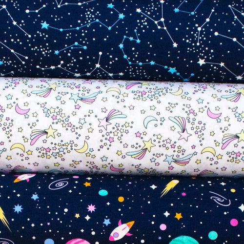 Space Fabric 100% Cotton Quilting Fabric Galaxy Cotton - Etsy